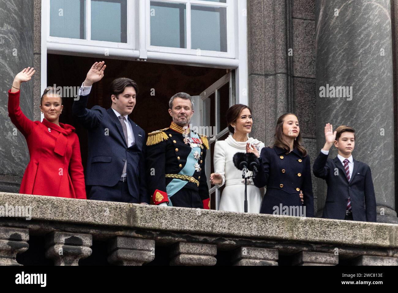 King Frederik X, Queen Mary, Crown Prince Christian, Princess Isabella ...