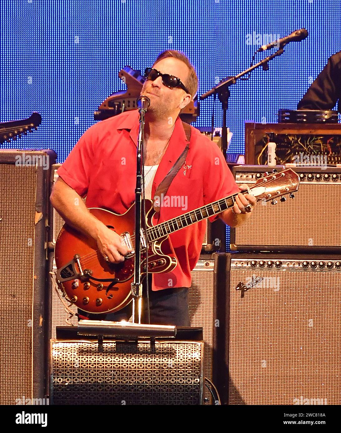 Anaheim, USA. 14th Jan, 2024. Black Keys - Dan Auerbach performs onstage at the 2024 iHeartRadio ...