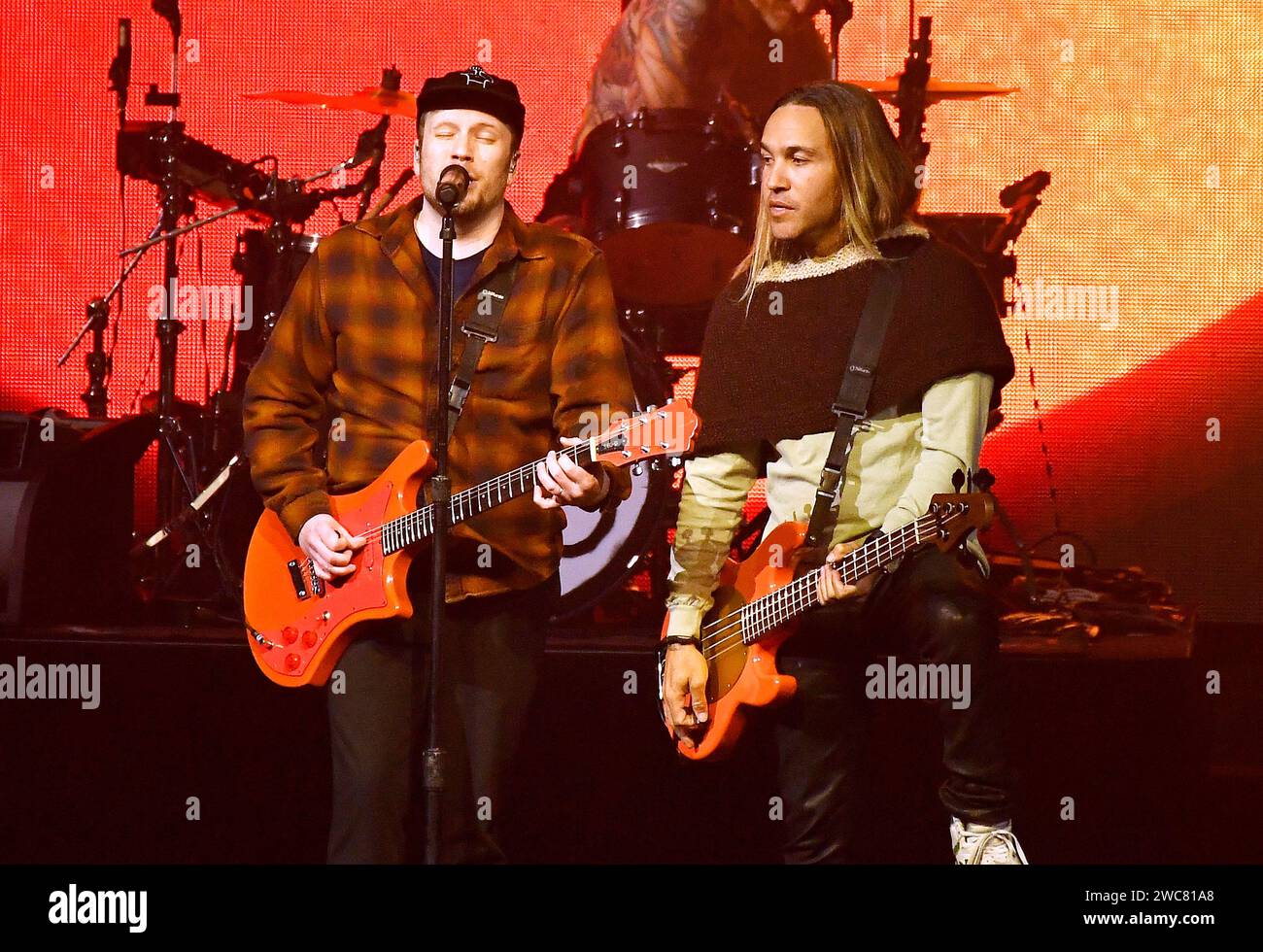 Fall Out Boy - Patrick Stump and Pete Wentz perform onstage at the 2024 ...