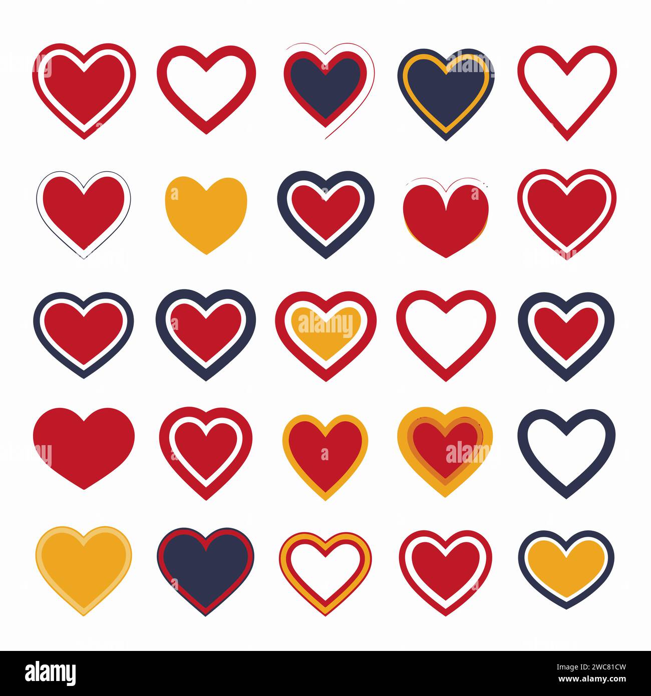 free vector heart collection set Stock Vector Image & Art - Alamy