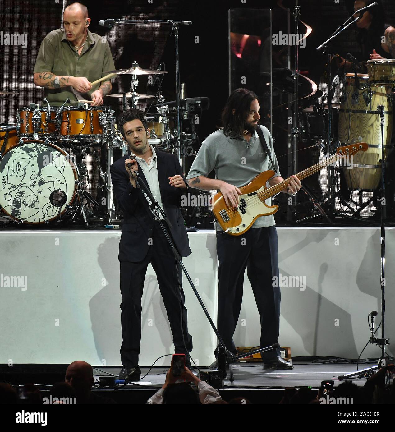 Anaheim, USA. 14th Jan, 2024. The 1975 - Matty Healy performs onstage ...