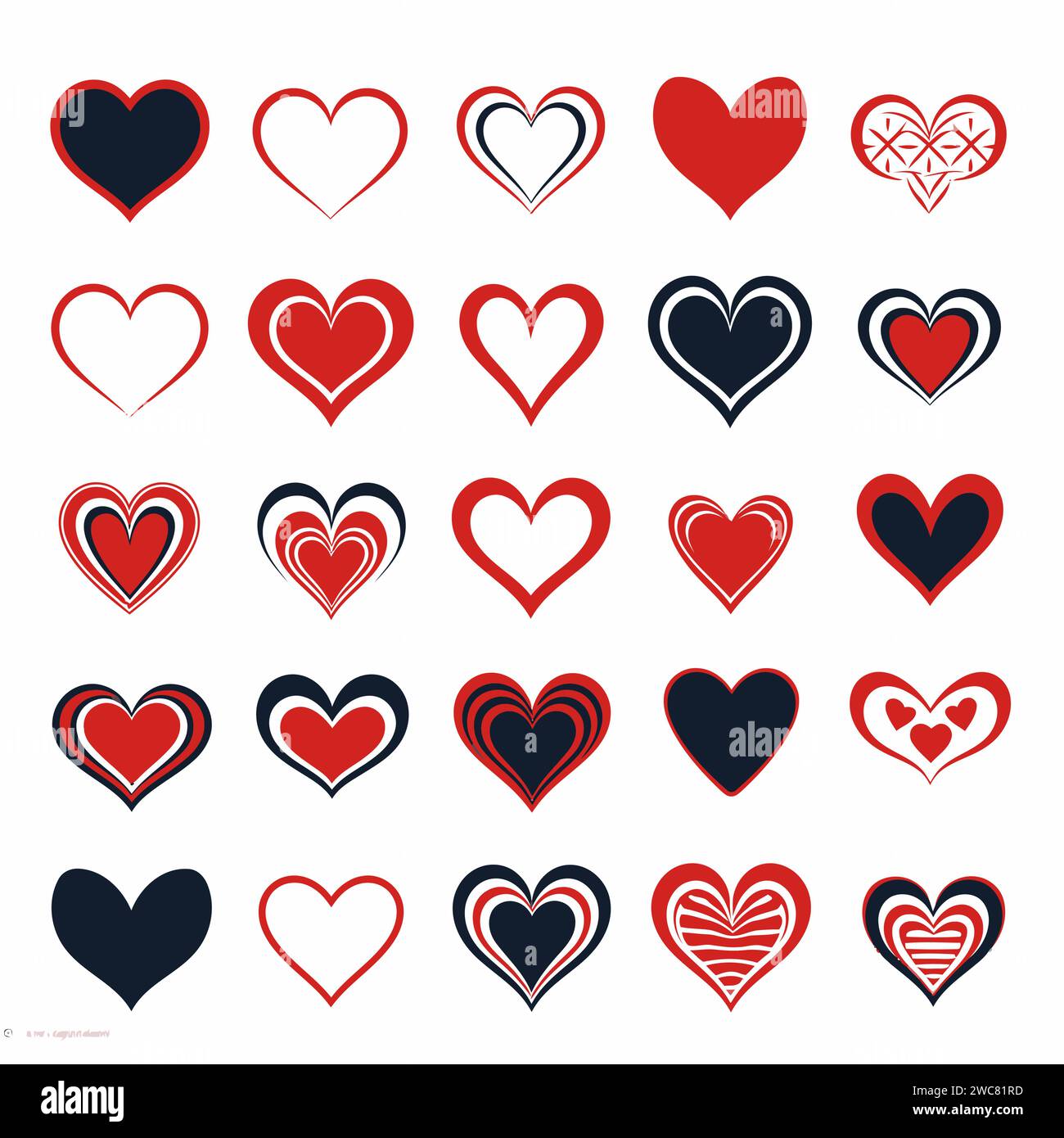 free vector heart collection set Stock Vector Image & Art - Alamy