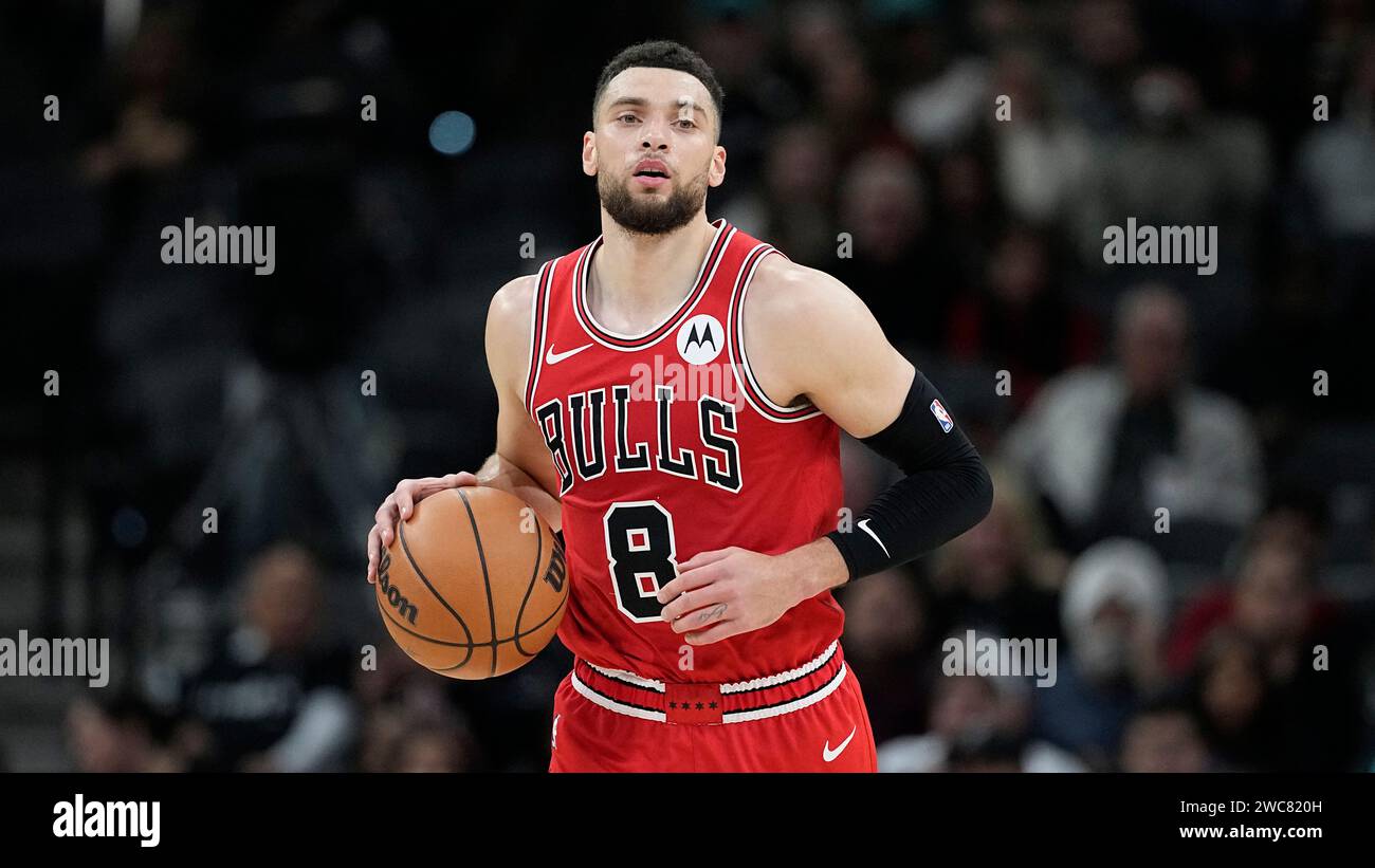 Chicago Bulls guard Zach LaVine (8) during the second half of an NBA ...