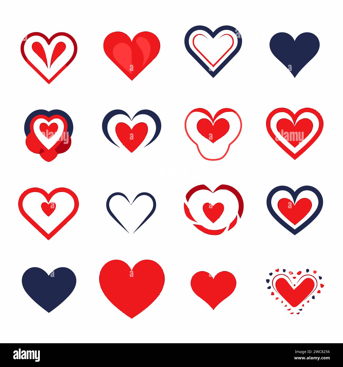 free vector heart collection set Stock Vector Image & Art - Alamy