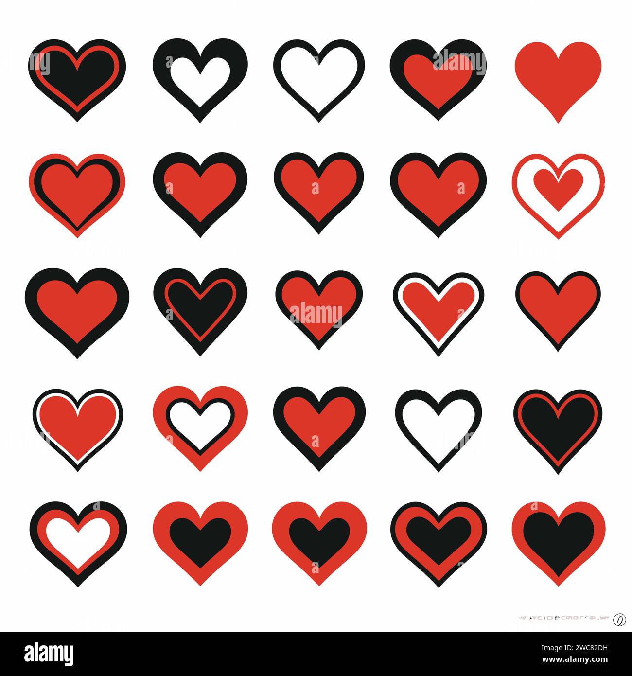 free vector heart collection set Stock Vector Image & Art - Alamy