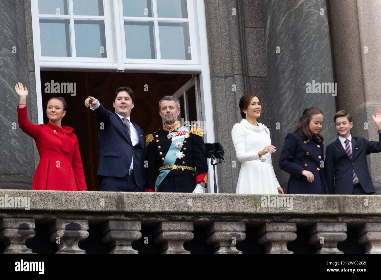 King Frederik X, Queen Mary, Crown Prince Christian, Princess Isabella ...