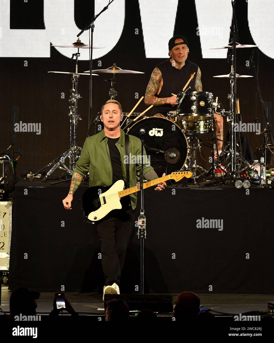 Anaheim, USA. 14th Jan, 2024. Yellowcard - Ryan Key performs onstage at the 2024 iHeartRadio ...