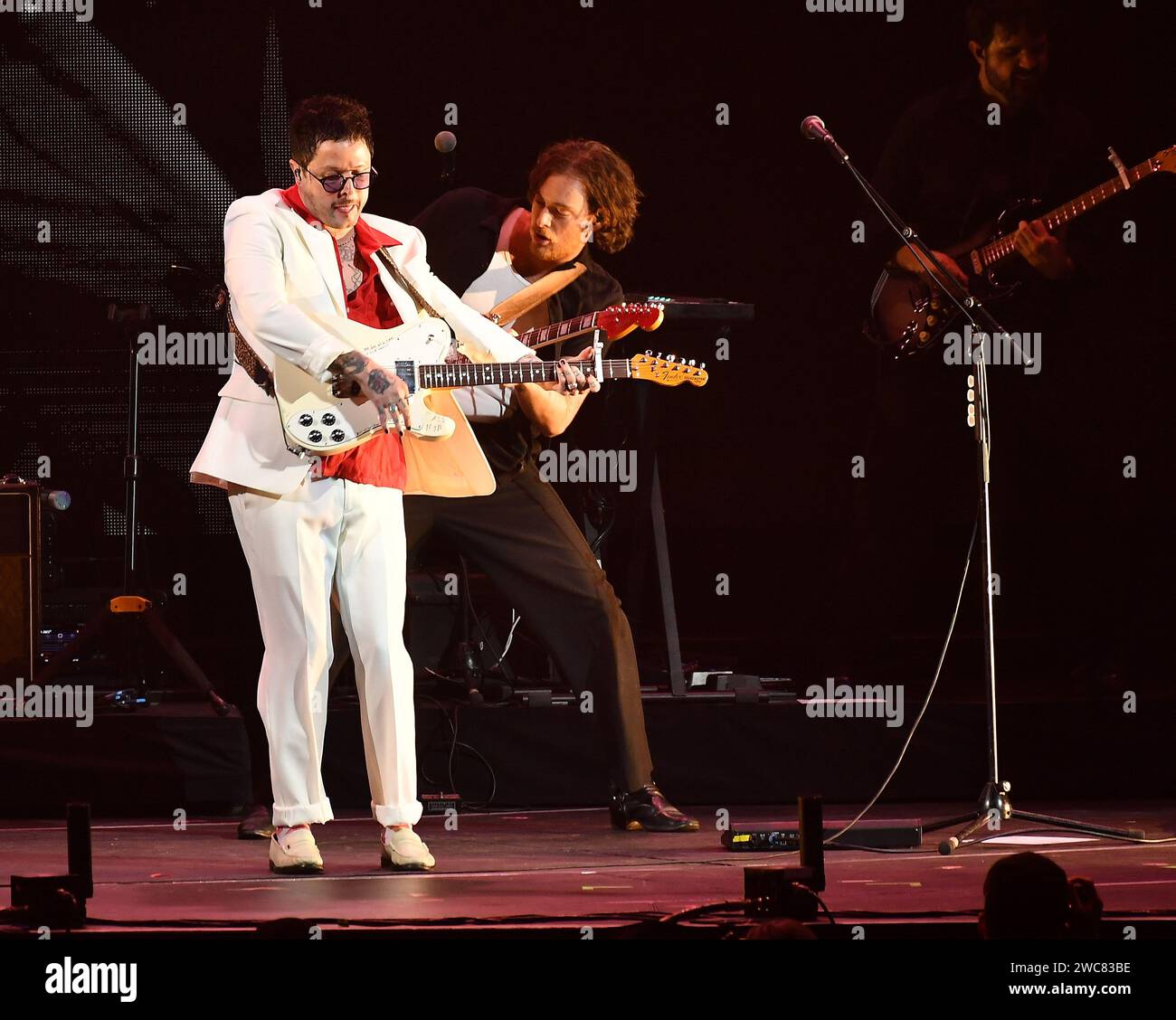 Anaheim, USA. 14th Jan, 2024. Lovelytheband - Mitchy Collins and Jordan ...