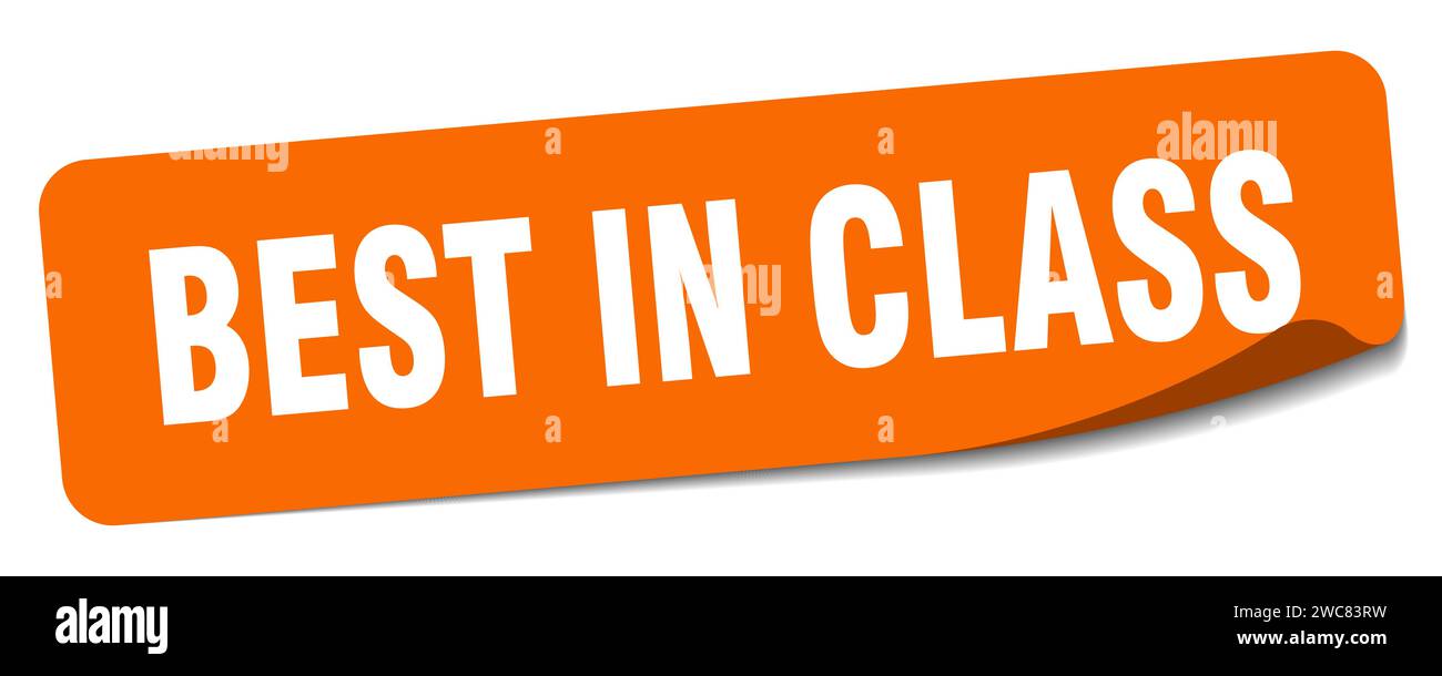 best in class sticker. best in class rectangular label isolated on ...