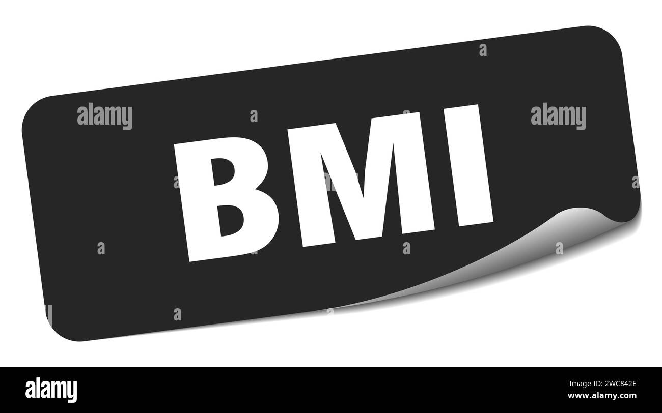 bmi sticker. bmi rectangular label isolated on white background Stock ...