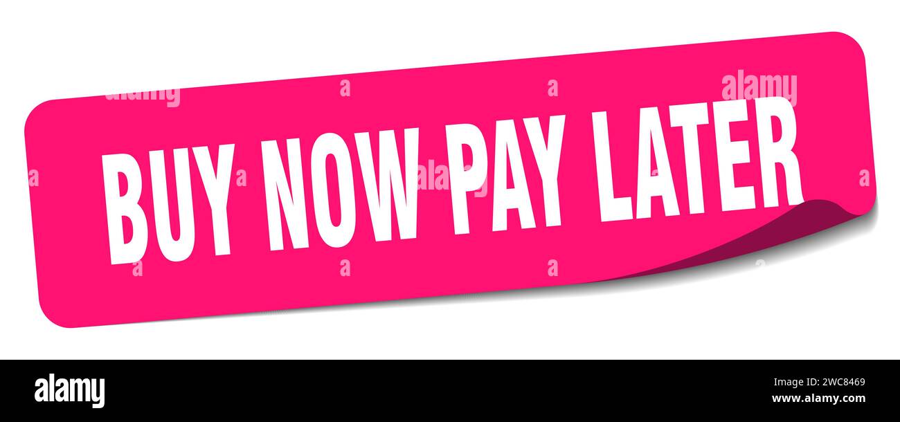 buy now pay later sticker. buy now pay later rectangular label isolated ...