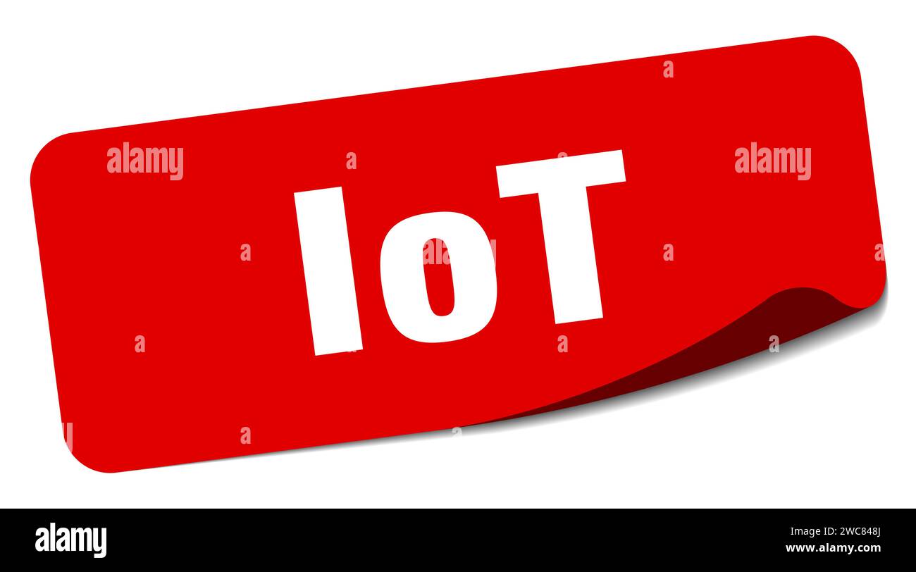iot sticker. iot rectangular label isolated on white background Stock ...