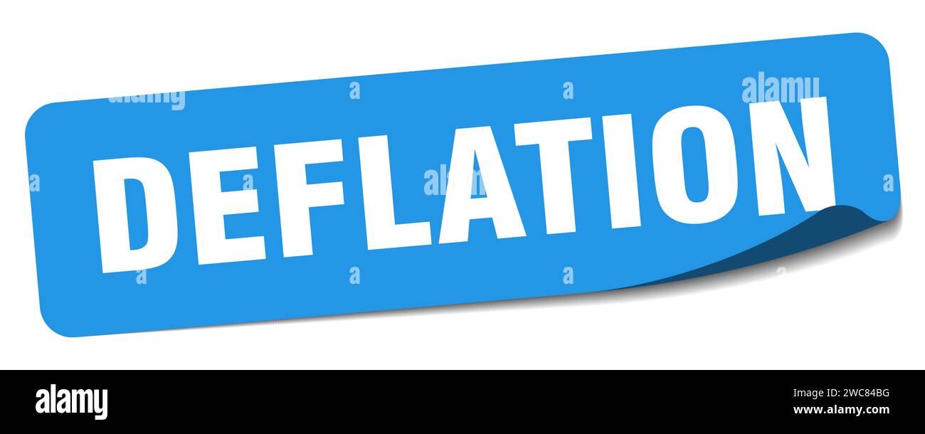 deflation sticker. deflation rectangular label isolated on white ...
