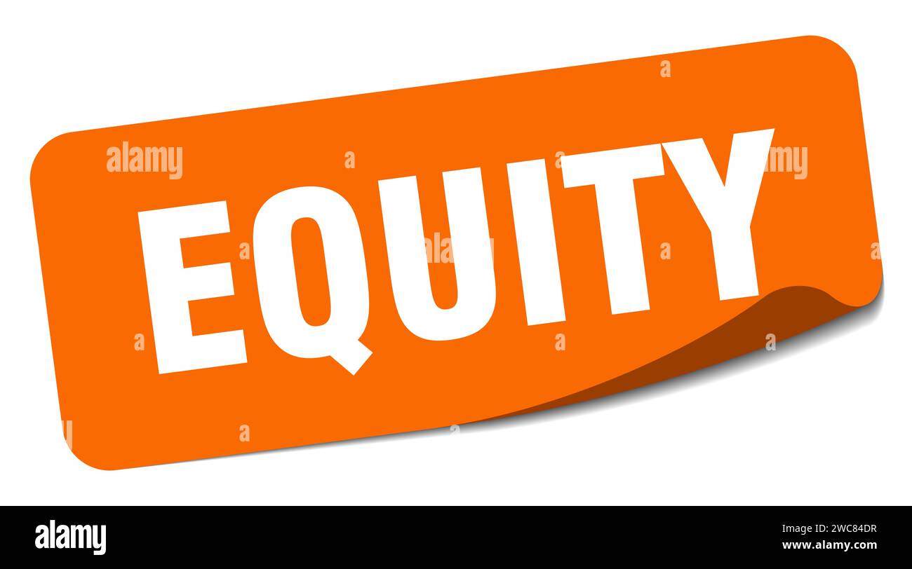 equity sticker. equity rectangular label isolated on white background ...