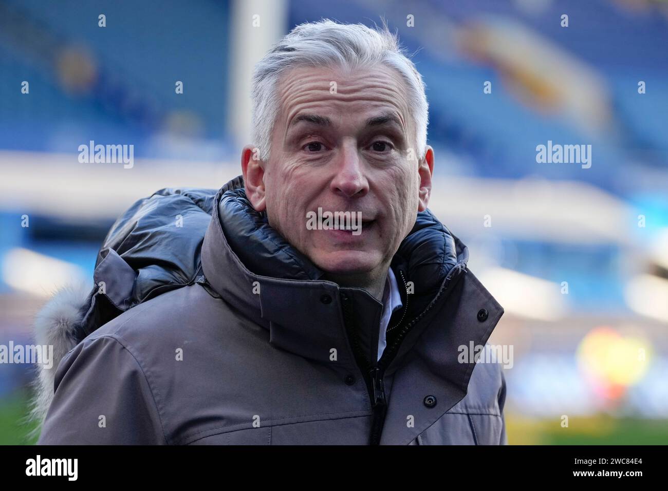 TV Pundit Alan Smith before the Premier League match Everton vs Aston ...