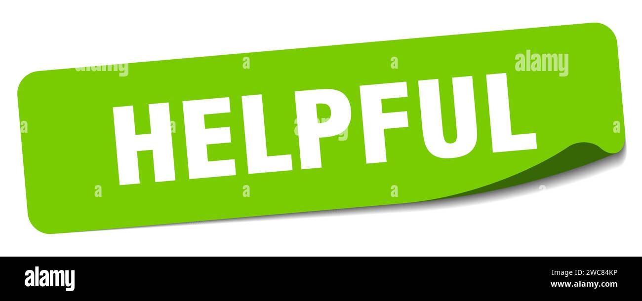 helpful sticker. helpful rectangular label isolated on white background ...