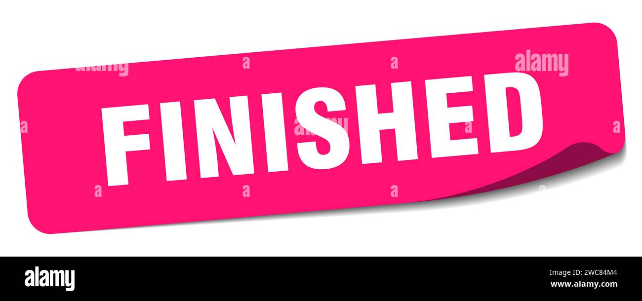 finished sticker. finished rectangular label isolated on white ...