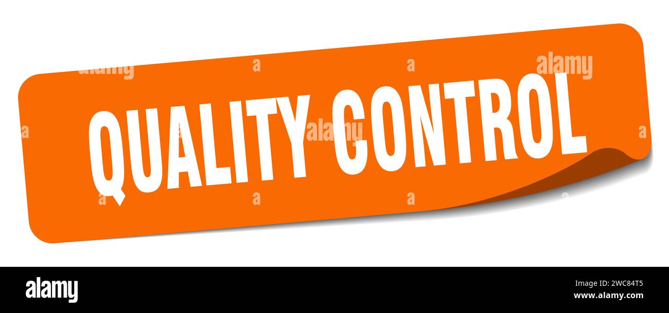 quality control sticker. quality control rectangular label isolated on ...