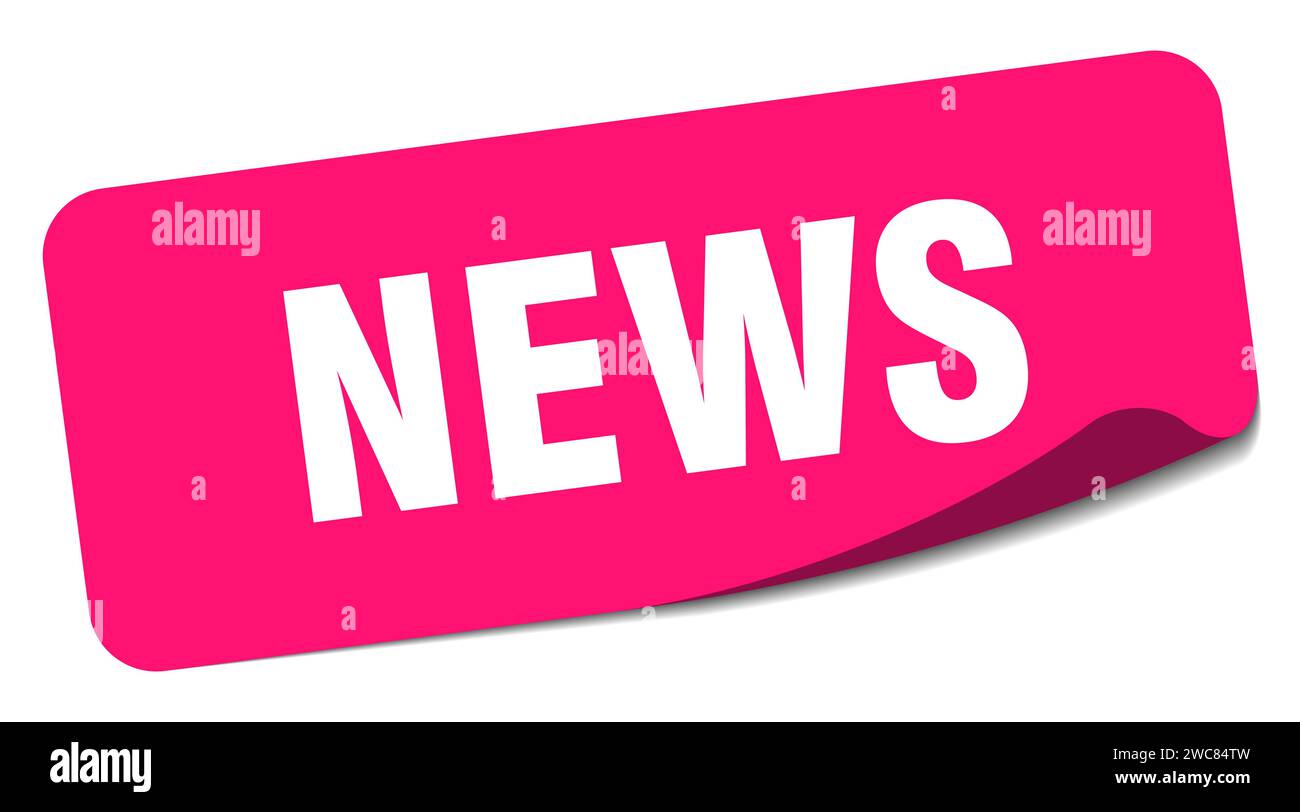 news sticker. news rectangular label isolated on white background Stock ...