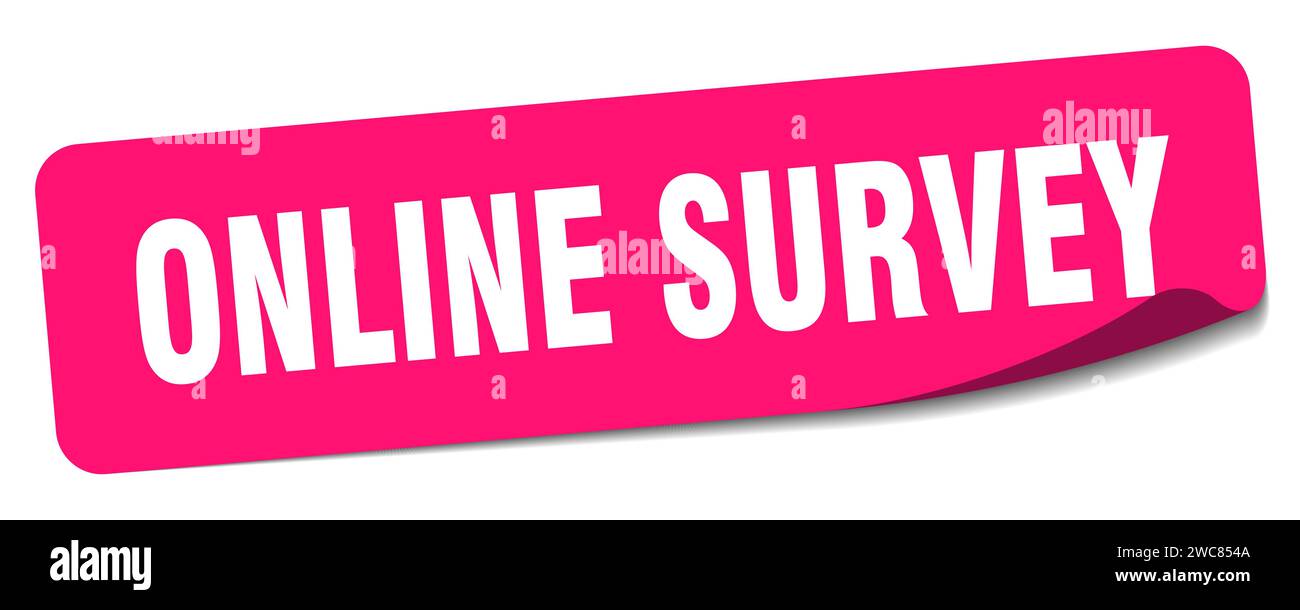 online survey sticker. online survey rectangular label isolated on ...