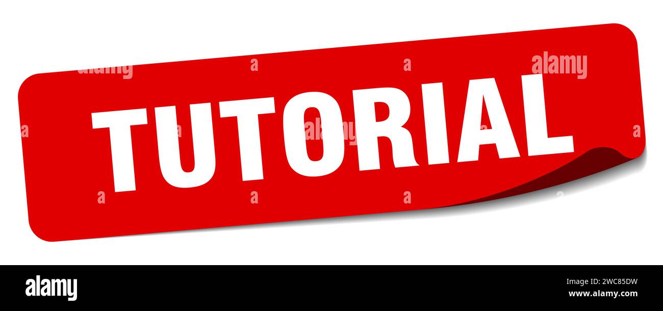 tutorial sticker. tutorial rectangular label isolated on white background Stock Vector Image ...