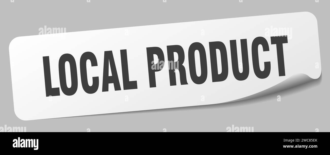 local product sticker. local product rectangular label isolated on ...