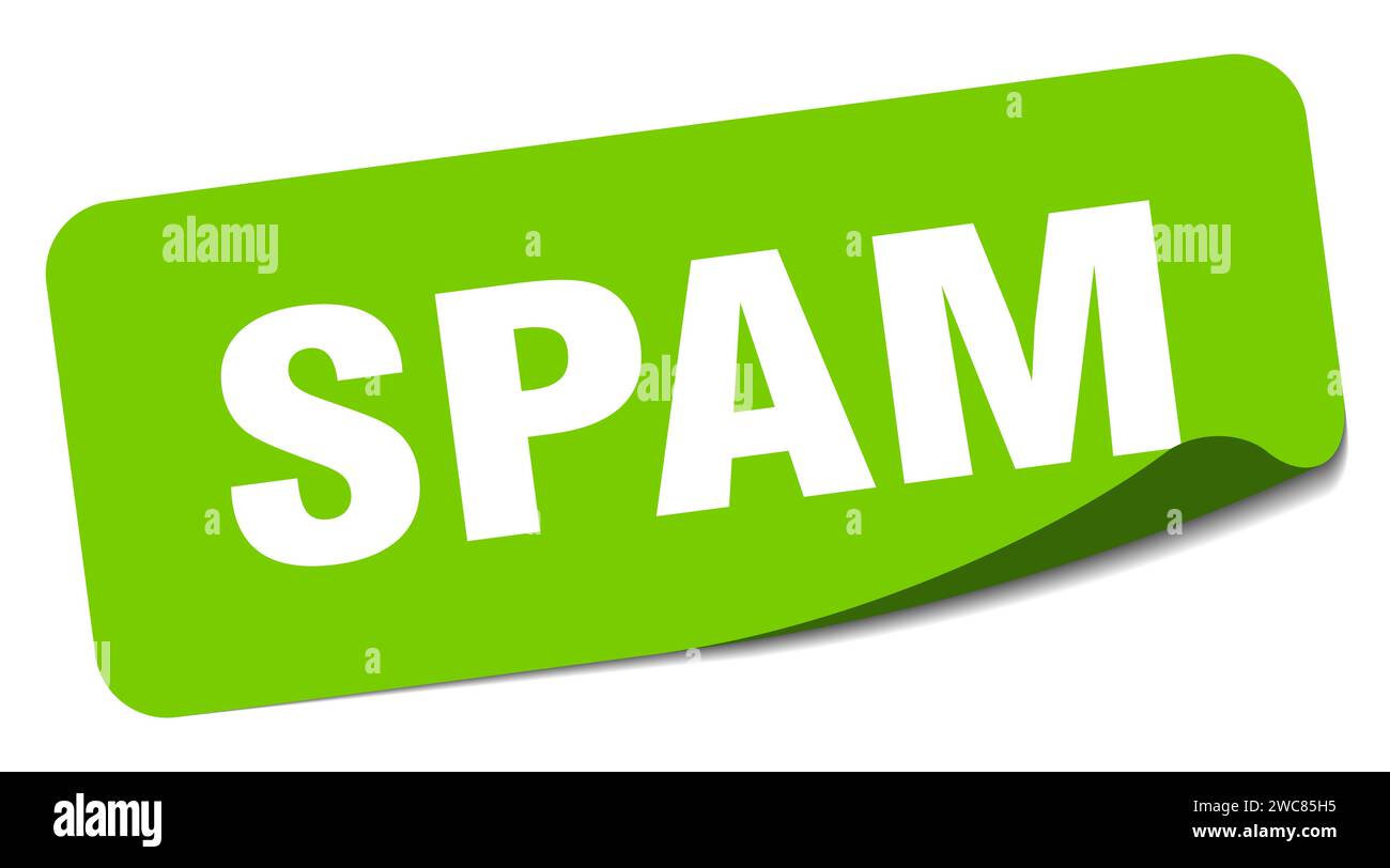 spam sticker. spam rectangular label isolated on white background Stock ...