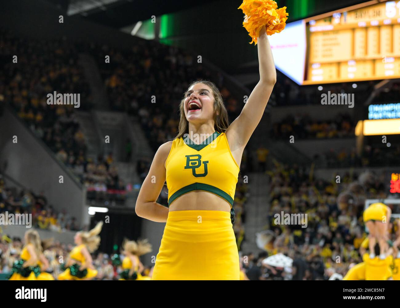 Waco, Texas, USA. 13th Jan, 2024. Baylor Bears cheerleaders during the ...