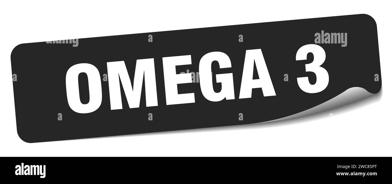 omega 3 sticker. omega 3 rectangular label isolated on white background ...
