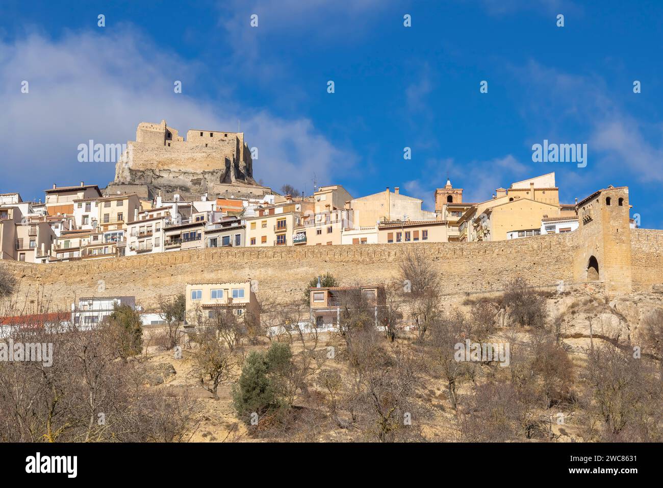 Morella is a landmark village in Castellon province, Spain Stock Photo ...