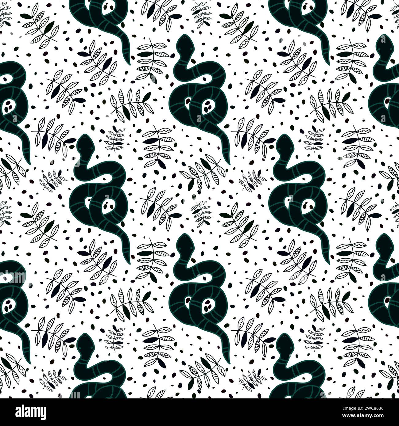 Cartoon animals seamless snakes pattern for wrapping paper and fabrics ...