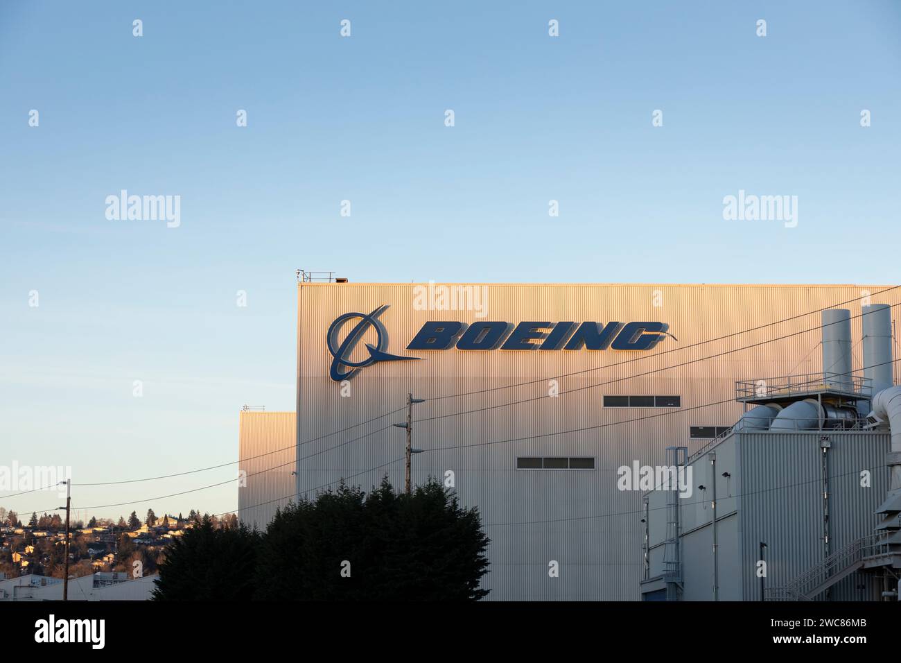 Renton, Washington, USA. 14th January, 2024. The sun rises over the ...