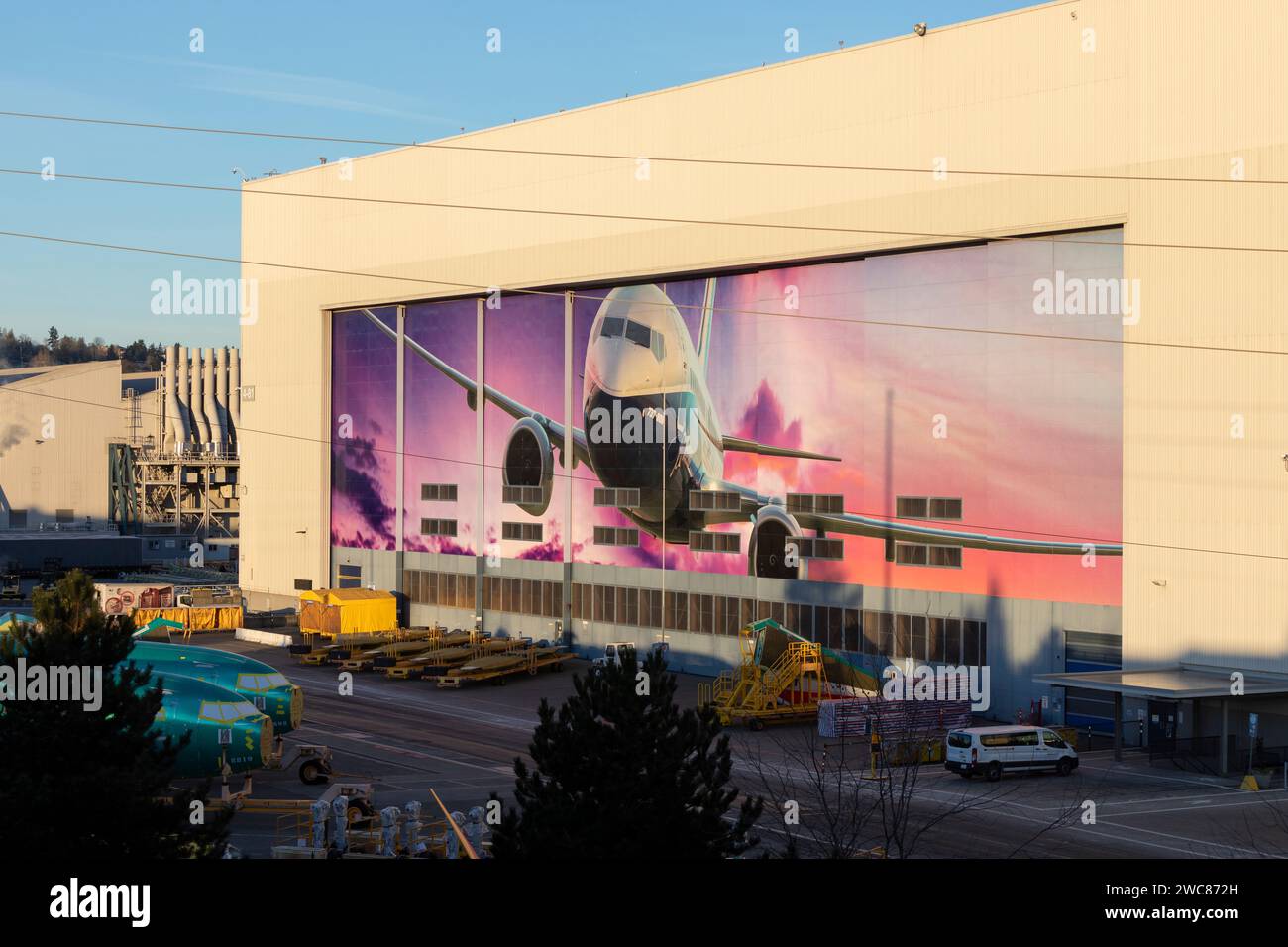 Renton, Washington, USA. 14th January, 2024. The sun rises over the ...
