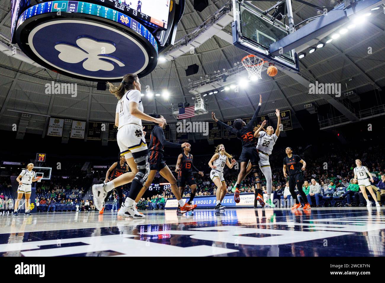South Bend, Indiana, USA. 14th Jan, 2024. A general view as Notre Dame ...