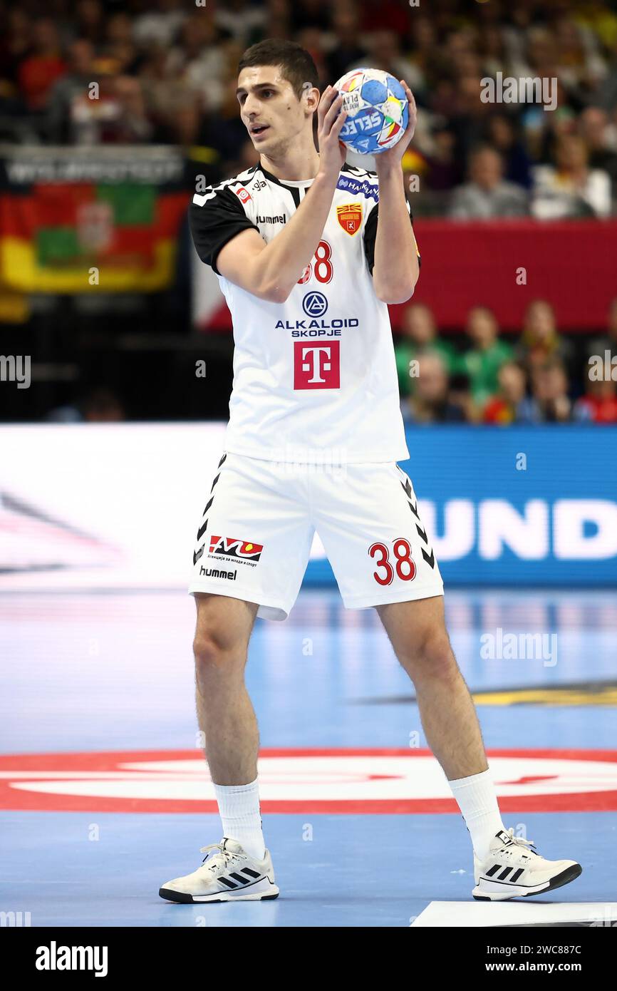 Berlin, Allemagne. 14th Jan, 2024. Ivan Djonov of Macedonia during the ...