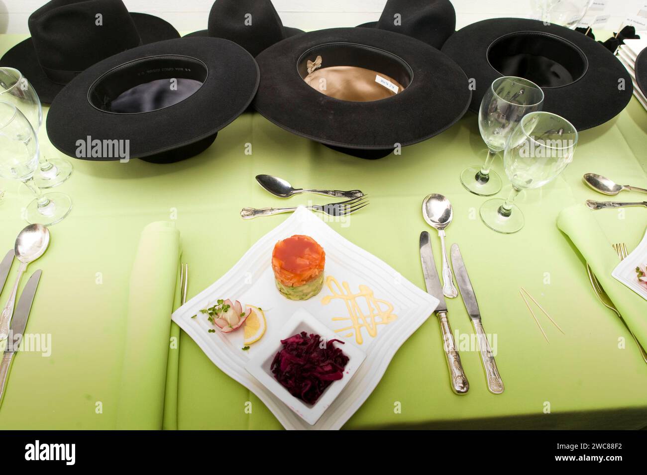 A plate of starter at a jewish simcha Stock Photo - Alamy