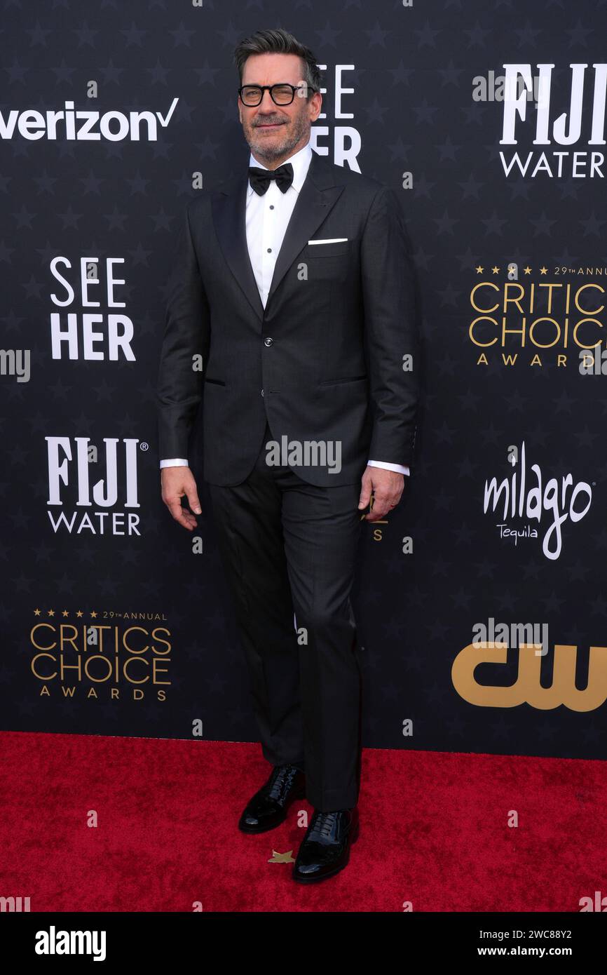 Jon Hamm arrives at the 29th Critics Choice Awards on Sunday, Jan. 14 ...