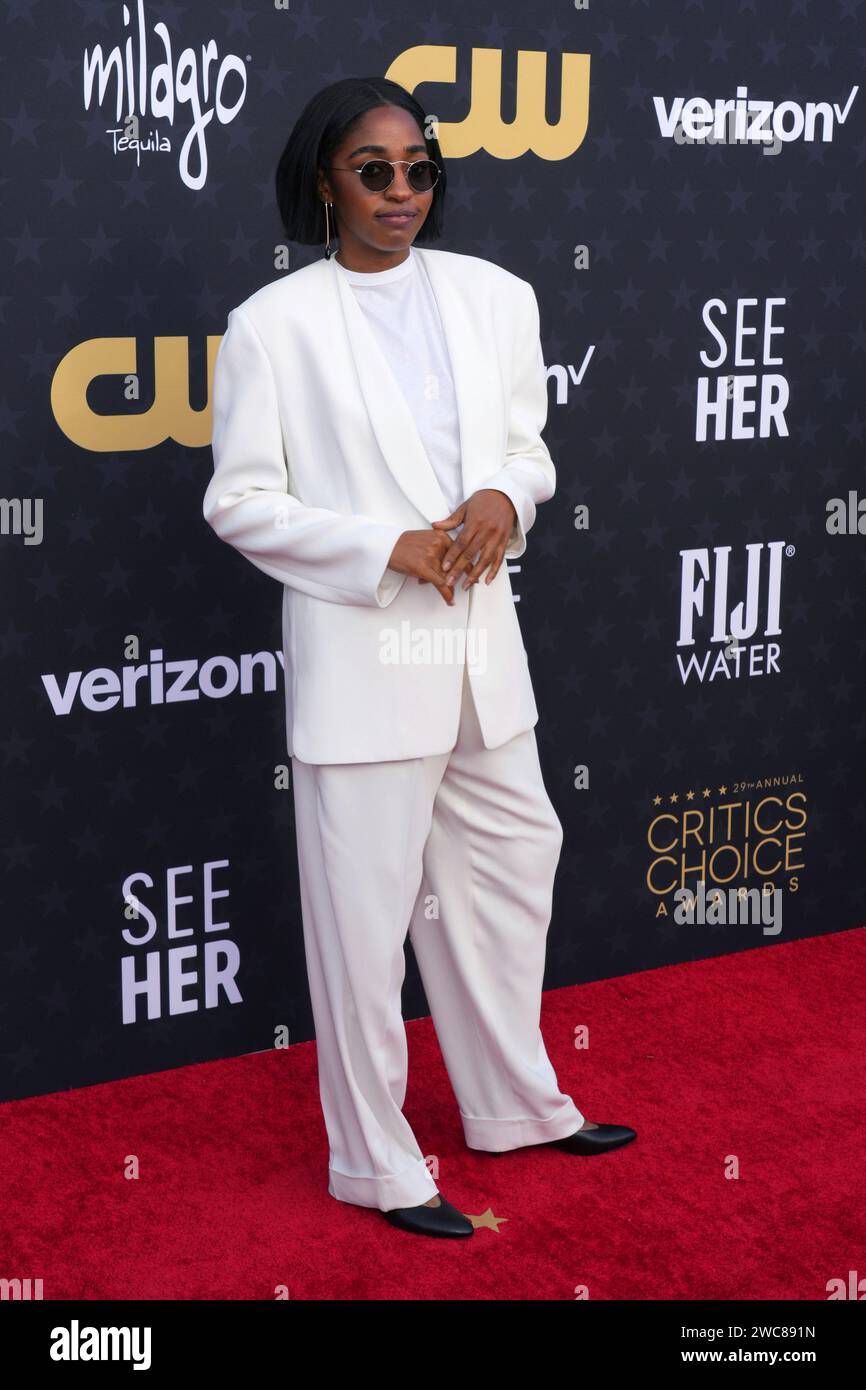 Ayo Edebiri arrives at the 29th Critics Choice Awards on Sunday, Jan ...