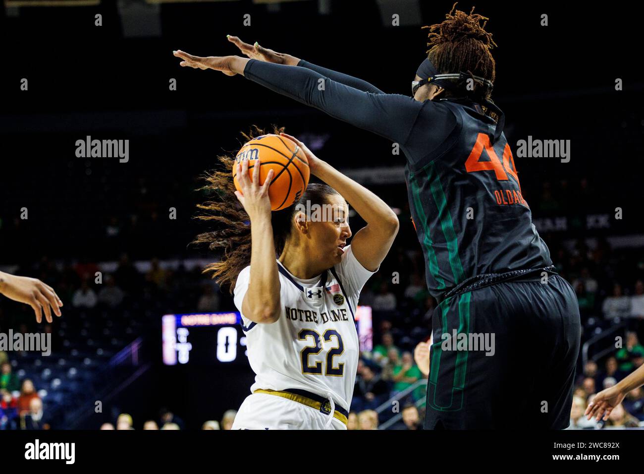 USA. 14th Jan, 2024. January 14, 2024: Notre Dame forward Kylee Watson ...