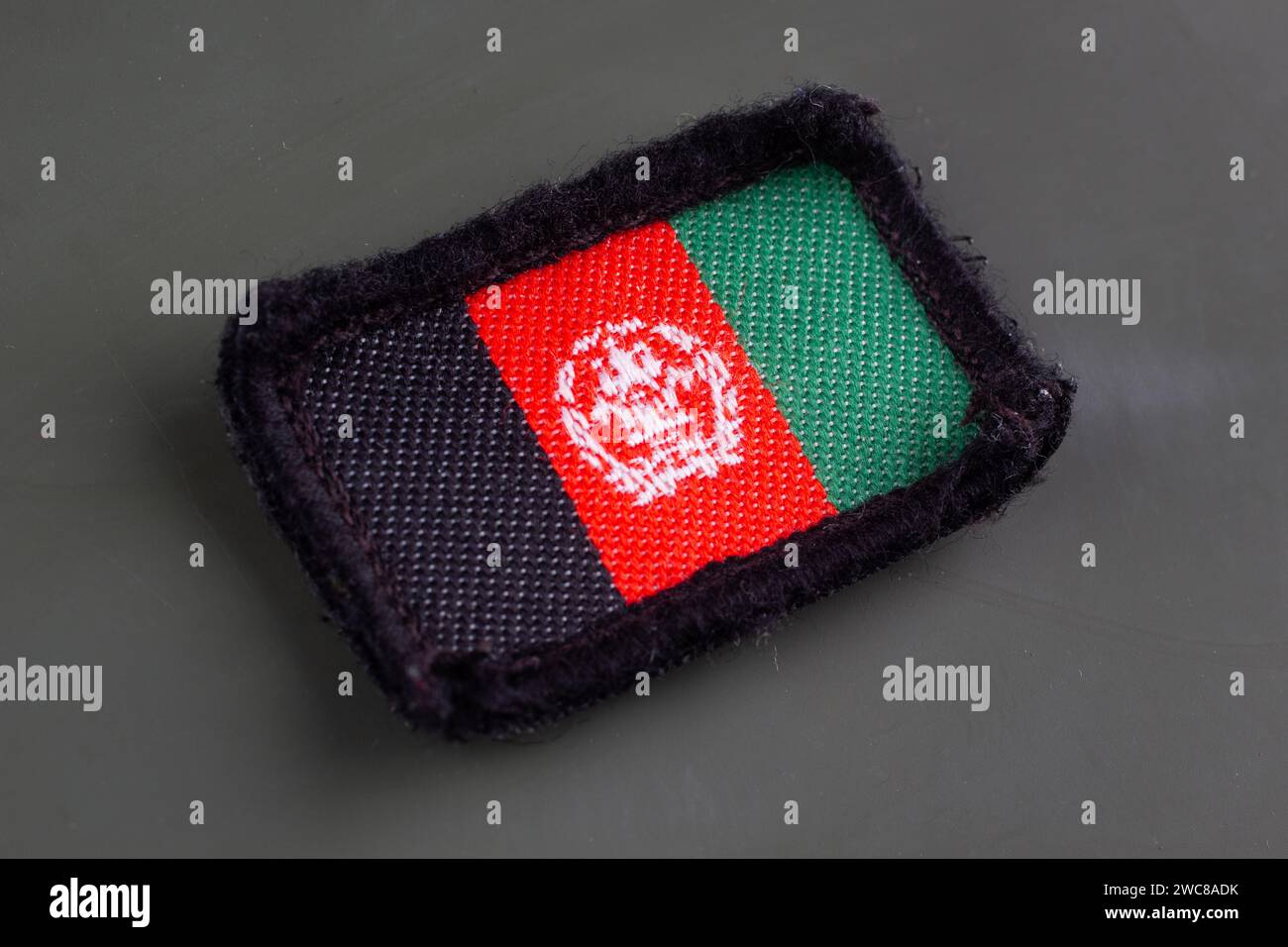 KYIV, UKRAINE - November 13, 2023: Afghanistan National Army Afghanistan flag uniform patch on ...