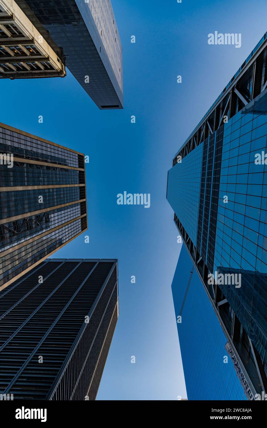 Modern city building. Skyscraper in metropolis city. City downtown ...