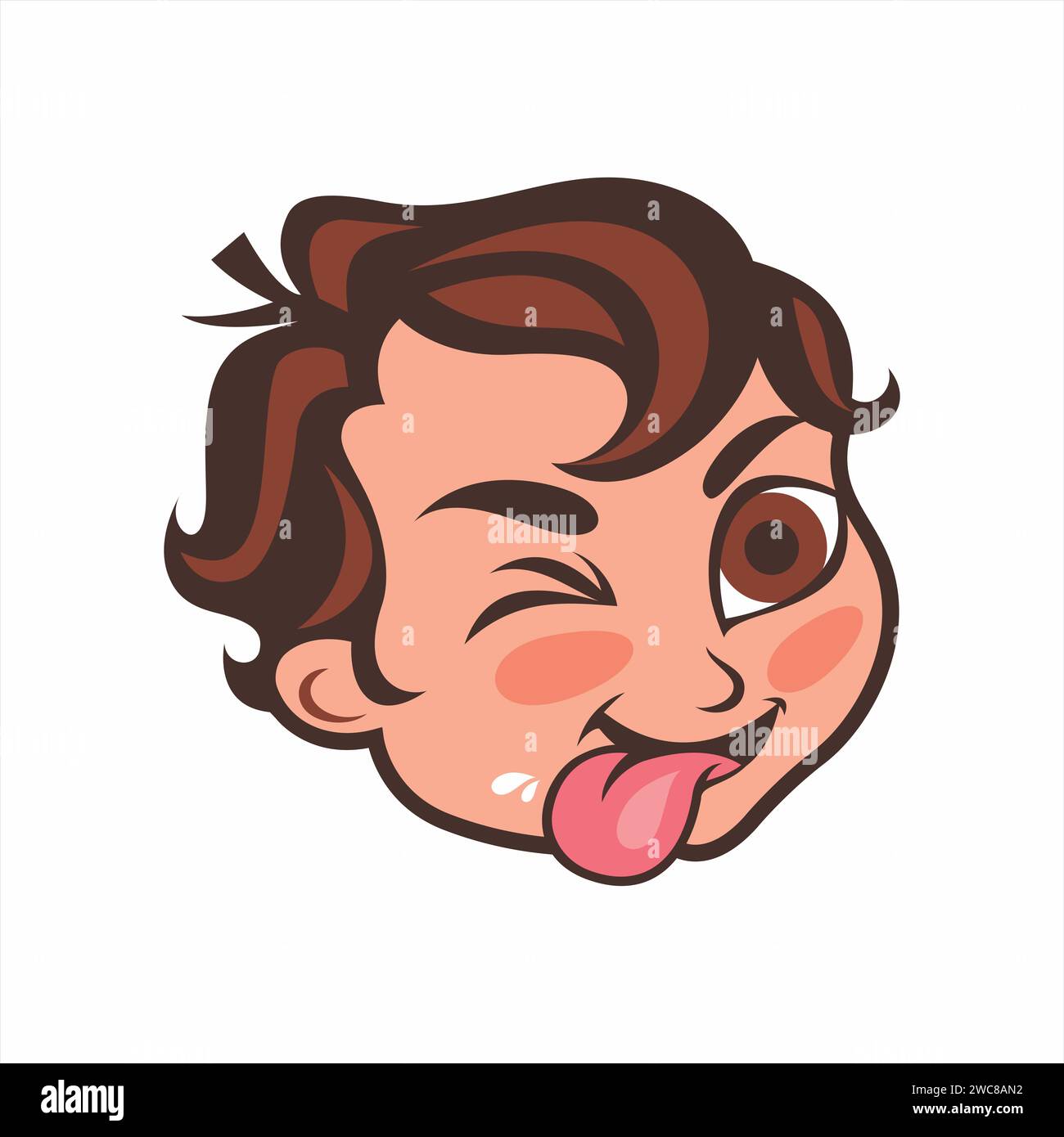 Cartoon silly face tongue hi-res stock photography and images - Alamy
