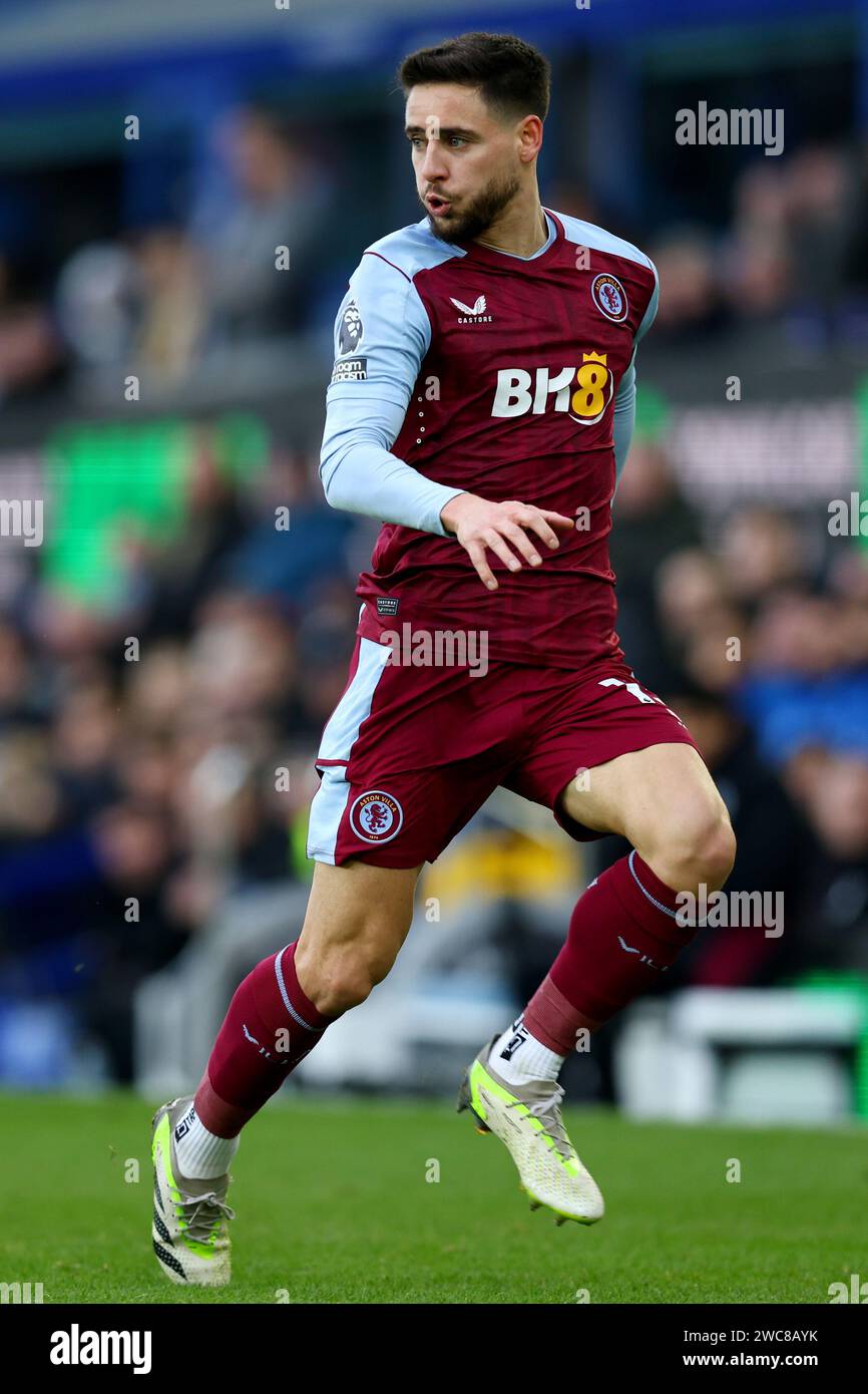 Liverpool, UK. 14th Jan, 2024. Alex Moreno of Aston Villa during the ...