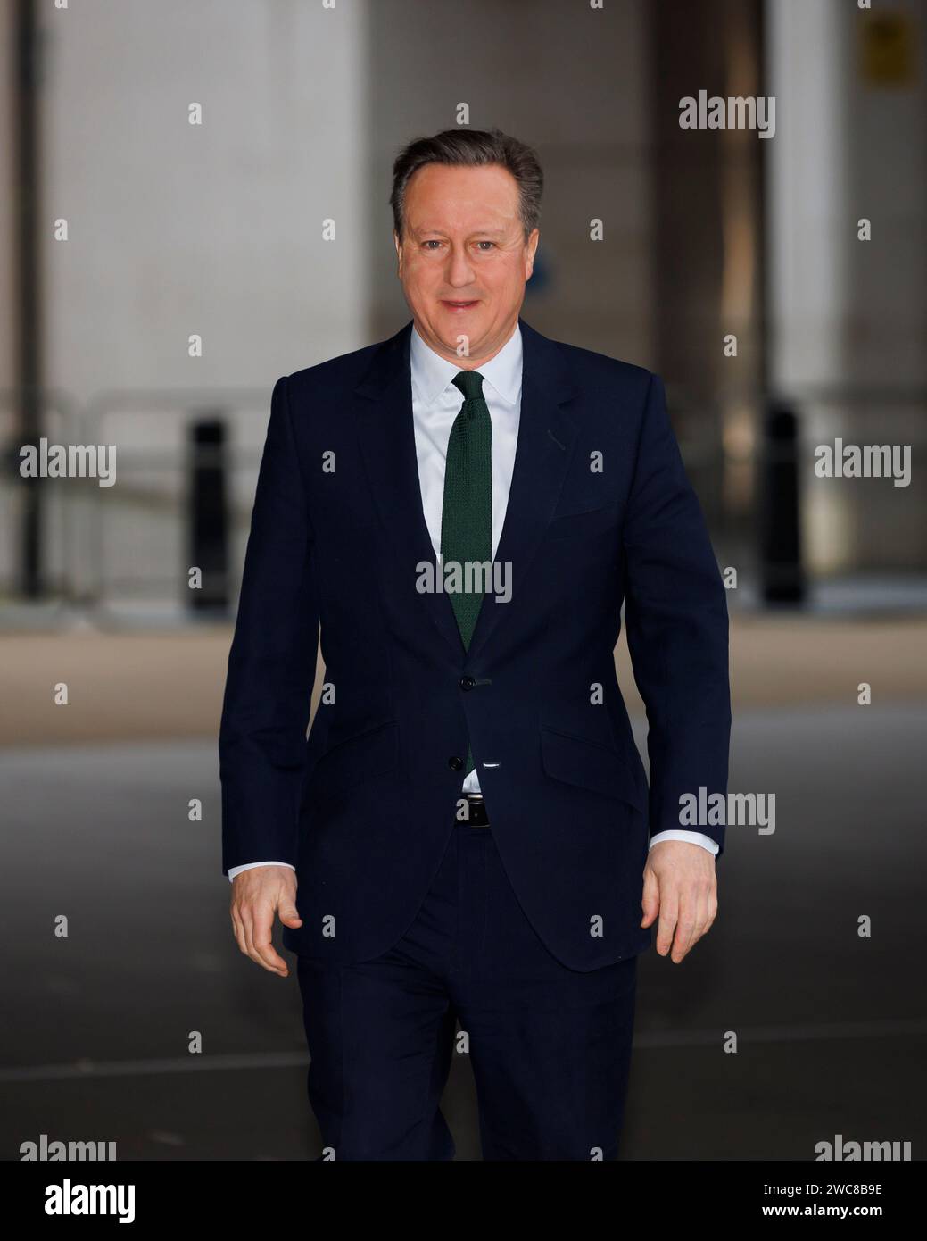 Foreign Secretary, Lord Cameron of Chipping Norton arrives at the BBC ...