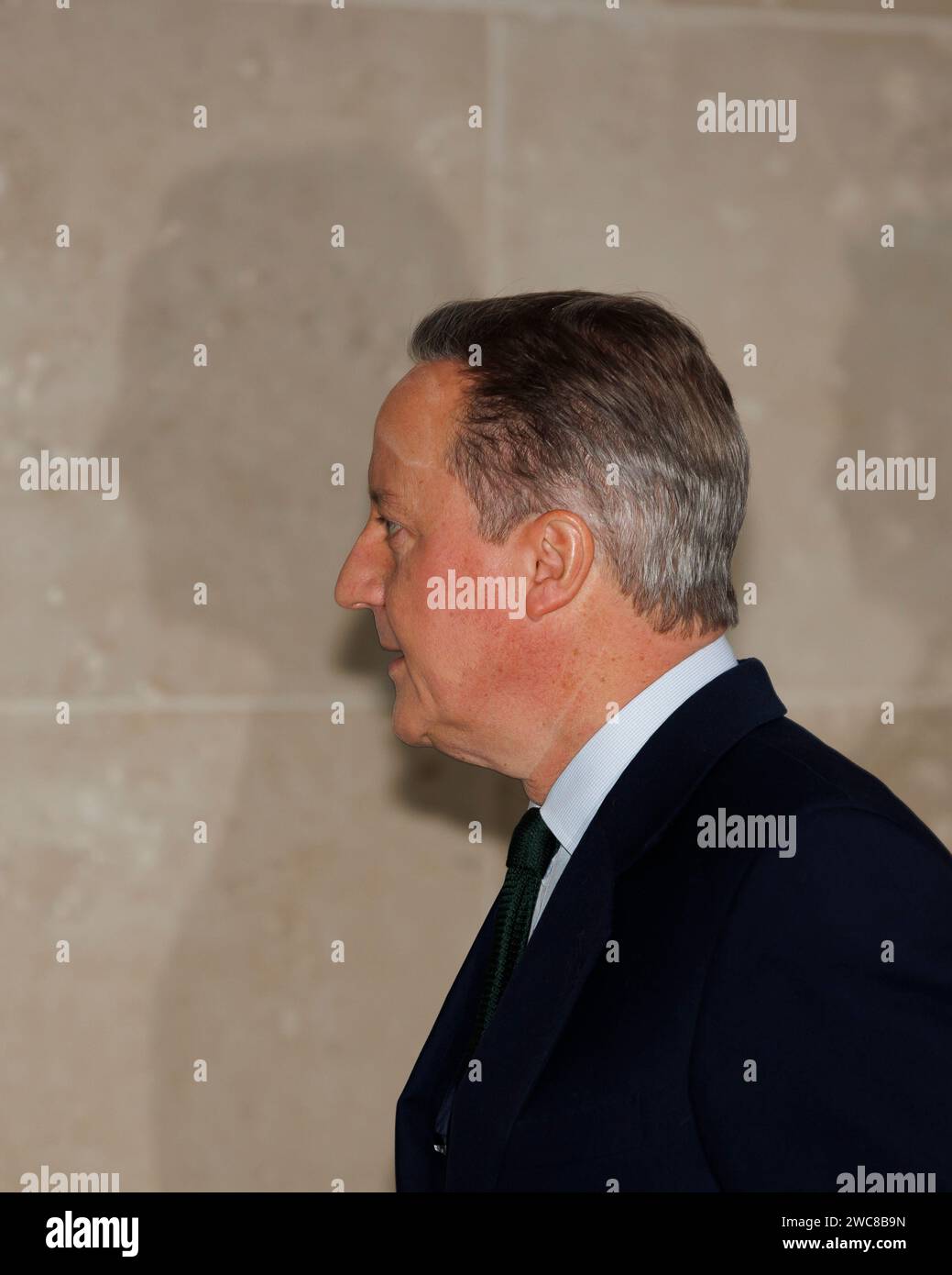 Foreign Secretary, Lord Cameron of Chipping Norton arrives at the BBC ...