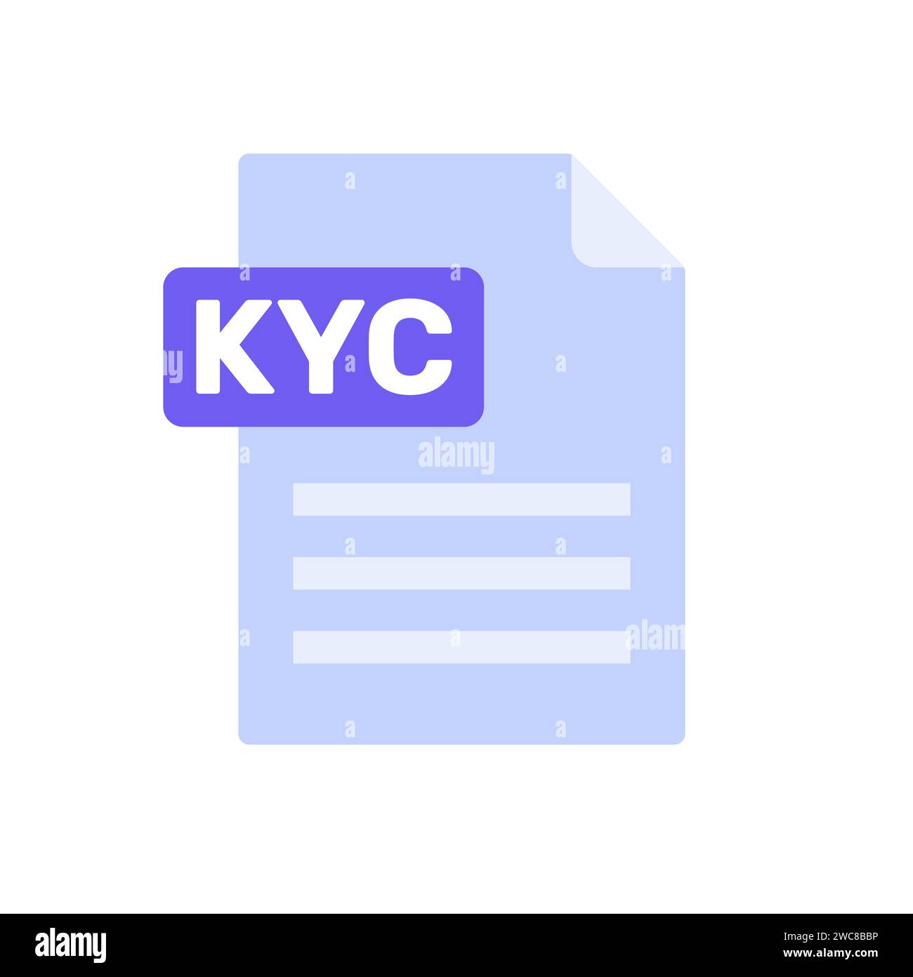 KYC identity vector document icon. Know your customer form symbol ...