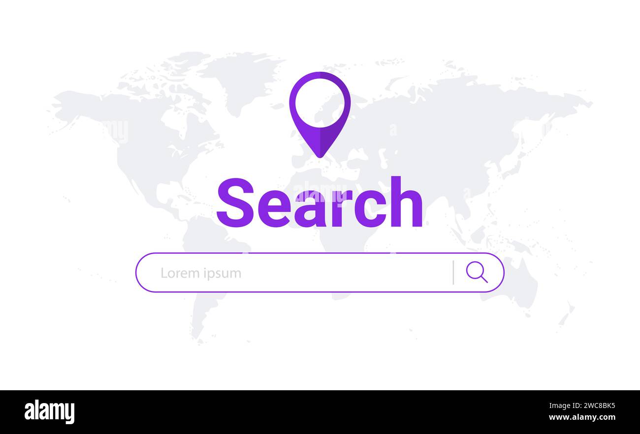 Search bar and location Stock Vector Images - Alamy