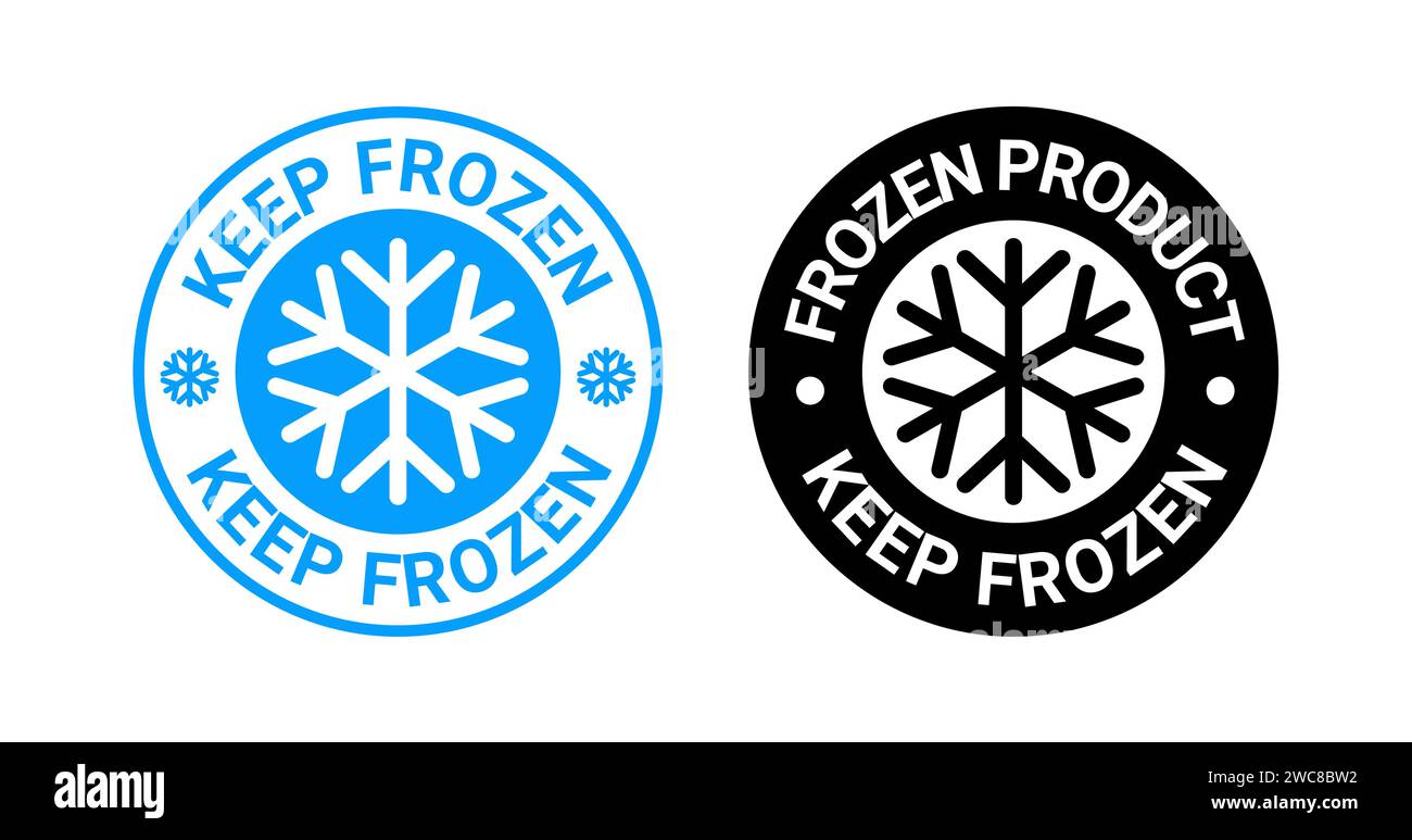Keep frozen vector logo illustration. Frozen product label badge ...