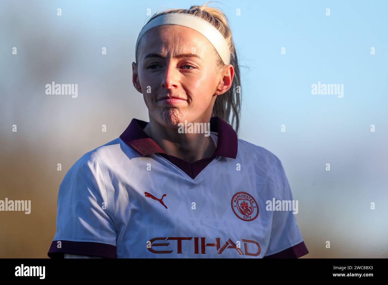 Durham City on Sunday 14th January 2024. Chloe KELLY of Manchester City ...