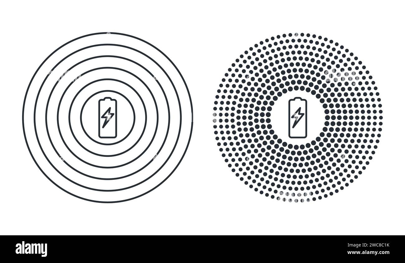 Wireless fast charging icon concept logo. Phone wireless charge ...